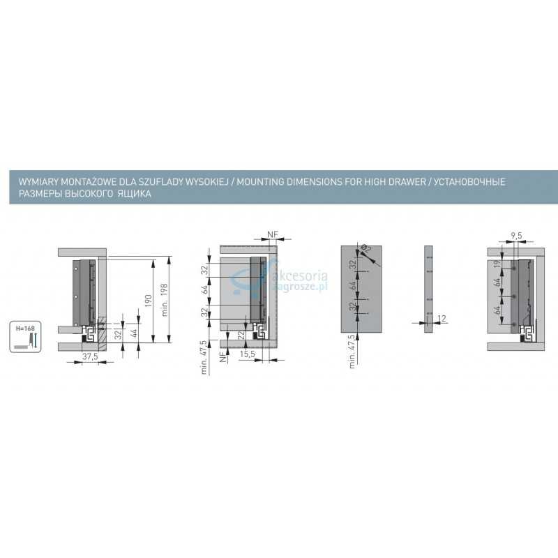Szuflada GTV AXIS PRO 300 mm Biała Wysoka H167 mm PB-AXISPRO-KPL300C1 - sklep z akcesoriami ...